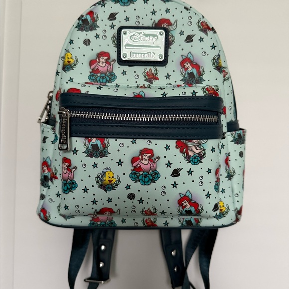Loungefly | Bags | Loungefly Disney Ariel Backpack Blue And Red | Poshmark